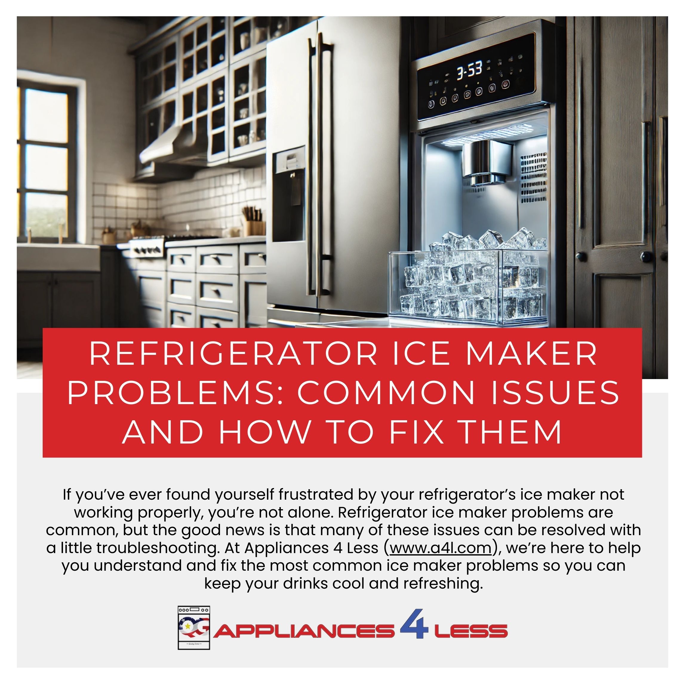 Refrigerator Ice Maker Problems: Common Issues & Fixes - Appliances 4 Less