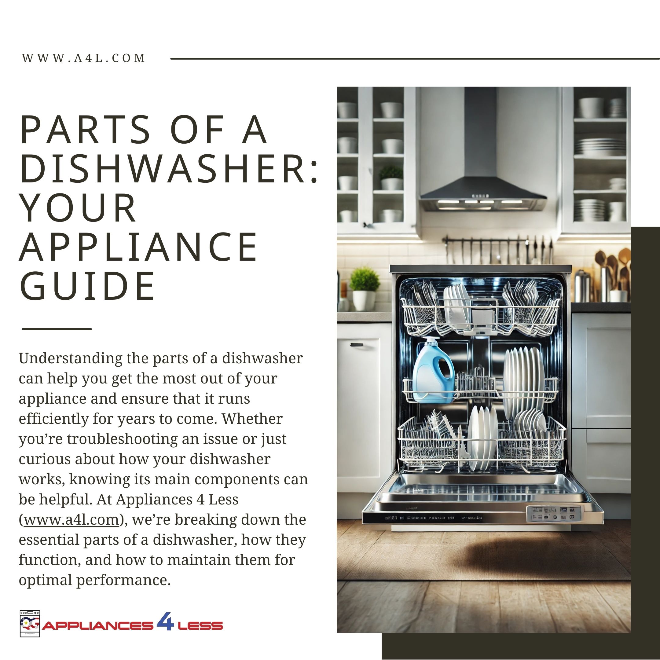 Parts of a Dishwasher: Complete Guide for Your Appliance - Appliances 4 ...