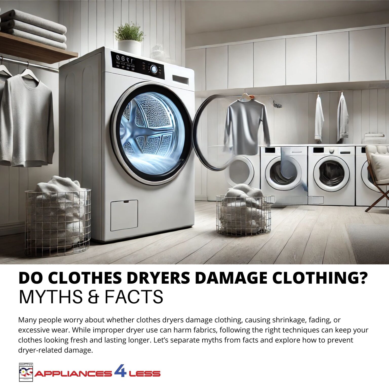 Do Clothes Dryers Damage Clothing? Myths & Facts - Appliances 4 Less